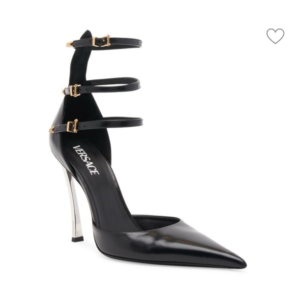 Versace | Shoes | Versace Spiked Pin Point Pumps Black Womens | Poshmark